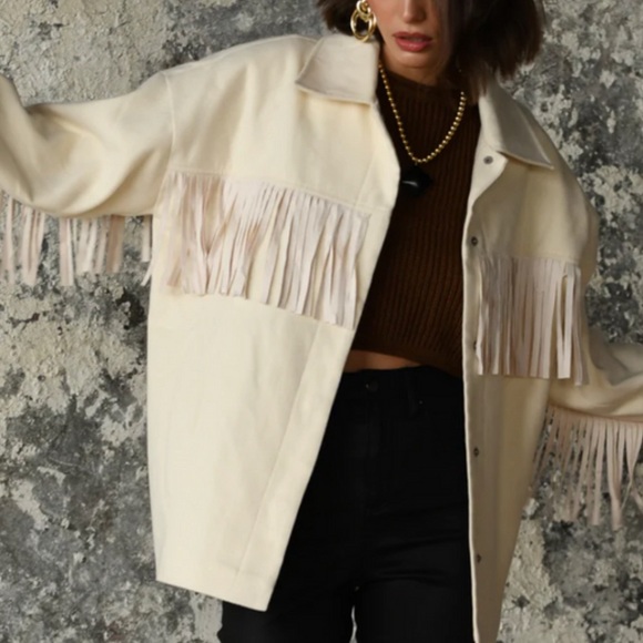 12th Tribe | Jackets & Coats | 2th Tribe Fringe Jacket | Poshmark